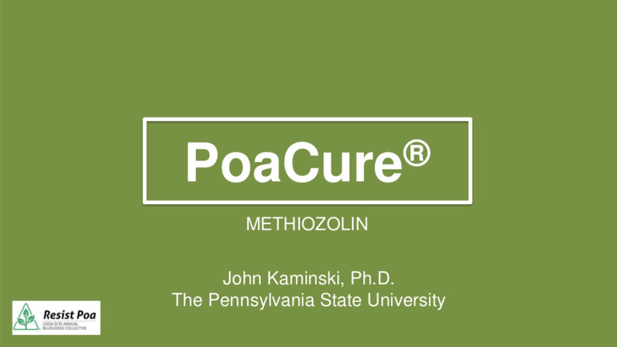 PoaCure Summary at Resist Poa Seminar